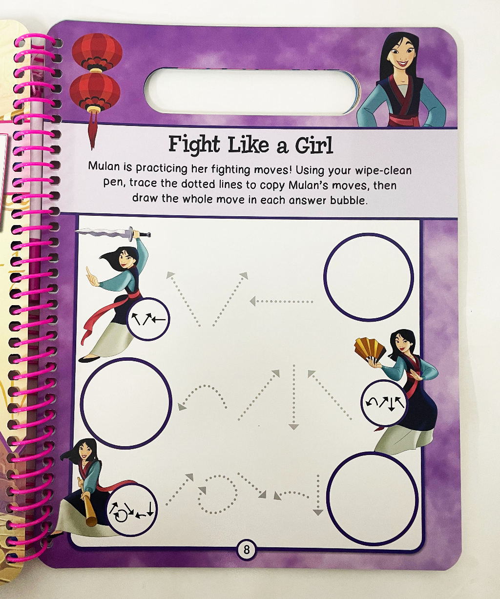 Disney Princess Wipe Clean Activity Book with Pen for Kids to Draw ...
