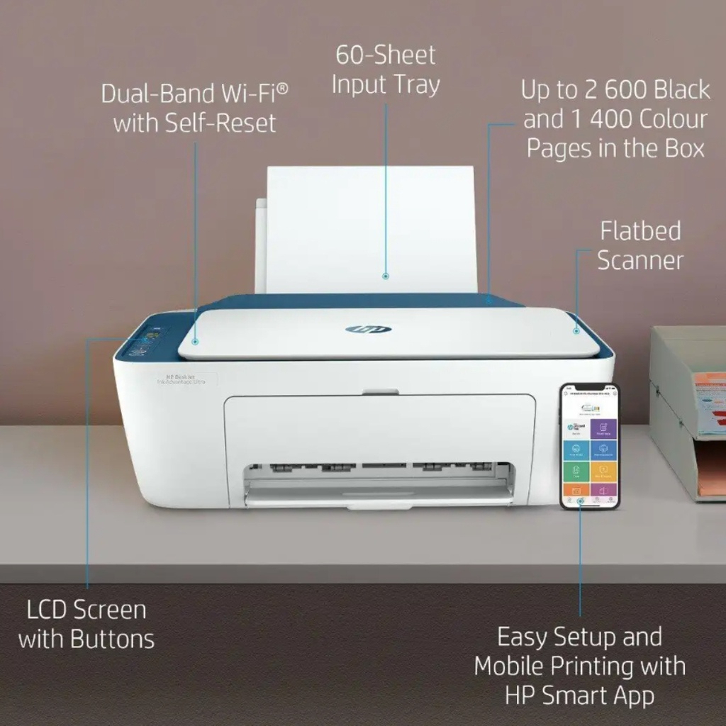 HP DeskJet Ink Advantage Ultra 4828 All-in-One Wireless Printer ...