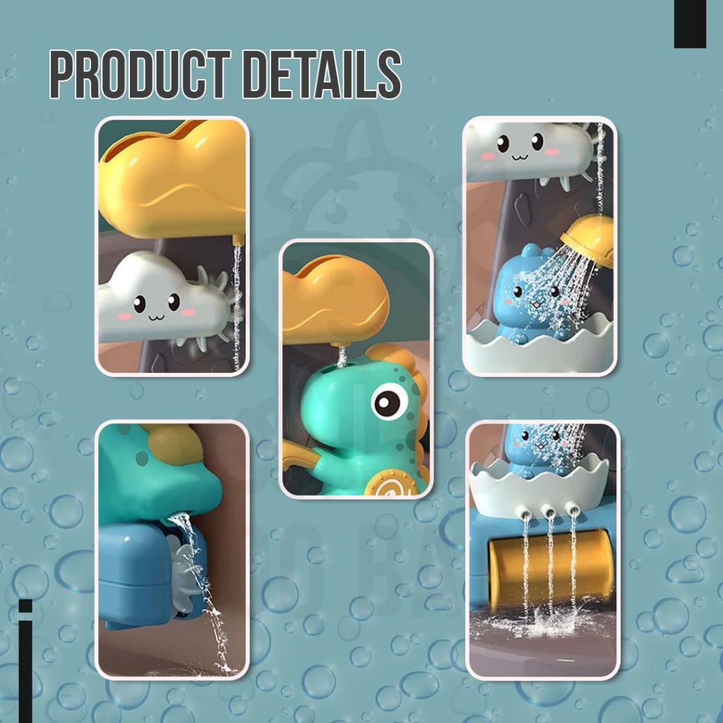 Moo Baby Toy Baby Bath Toy Sprinkle Dinosaur Baby Bath Toys for Kids ...
