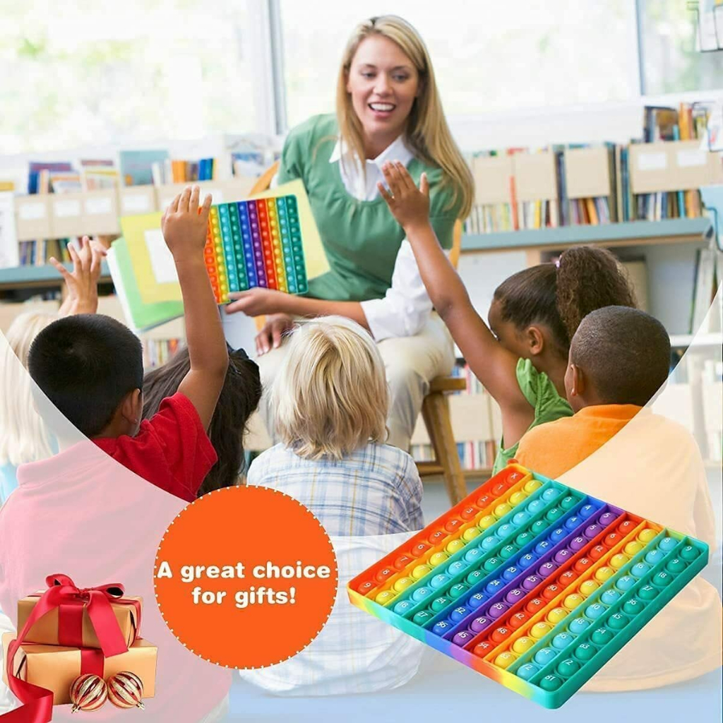 PopIt Multiplication Pop Fidget Toys Counting Number Board Stress Gift ...