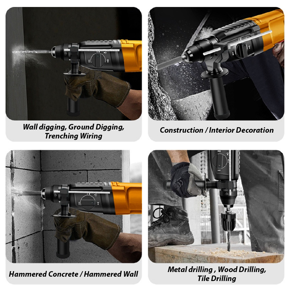 Eurohit Rotary Hammer Drill 950W AC-26RH 3in1 Rotary Hammer Drill ...