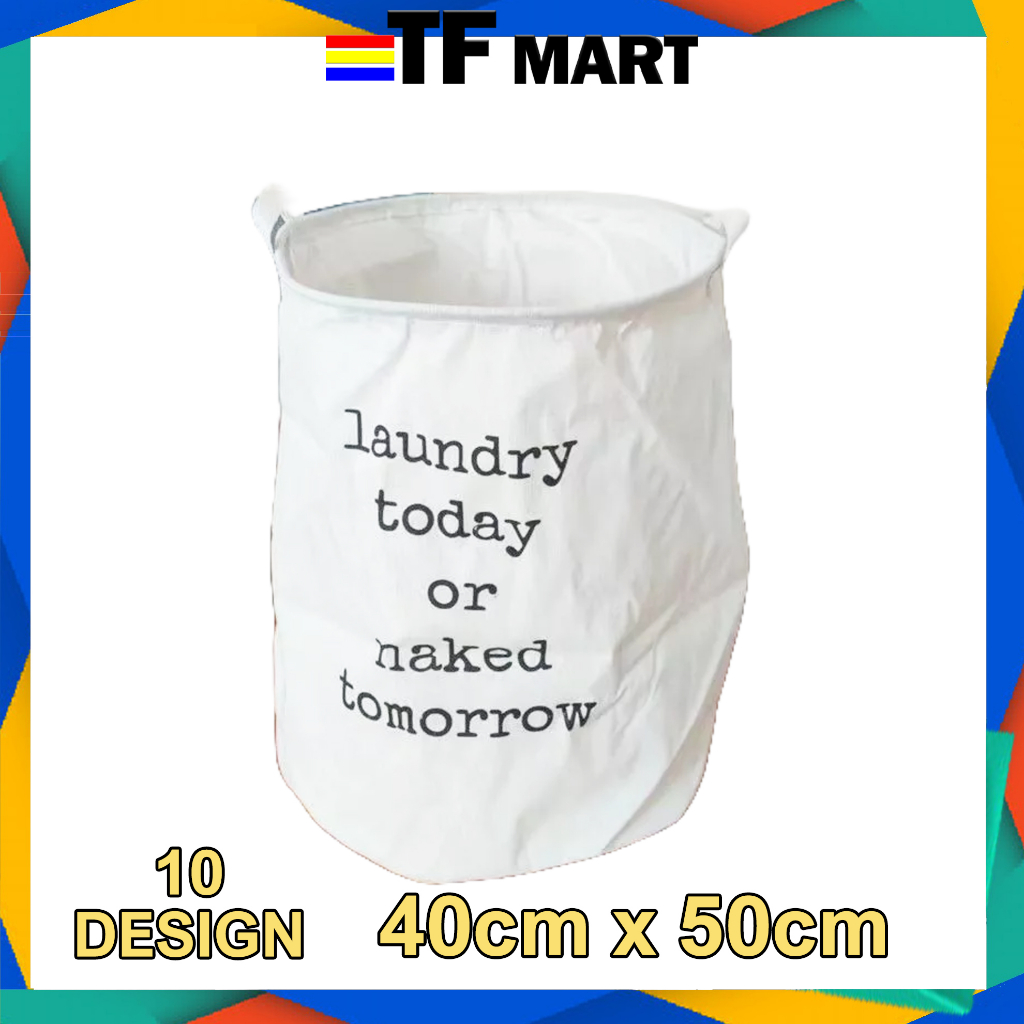 TFMART (BIG SIZE 80L) Laundry Basket Bag Bakul Baju Kain Laundry Dobi ...