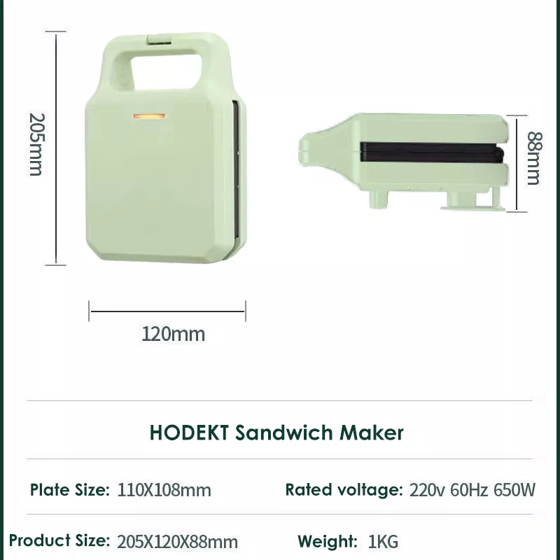 HODEKT Waffles Maker Electric Breakfast Waffle Machine Egg Cake Pan ...