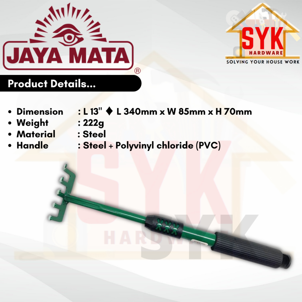 SYK Jaya Mata JM167 13 Inch 5 Teeth Garden Fork Gardening Tools Garden Weeding Tool Alat Kebun ...