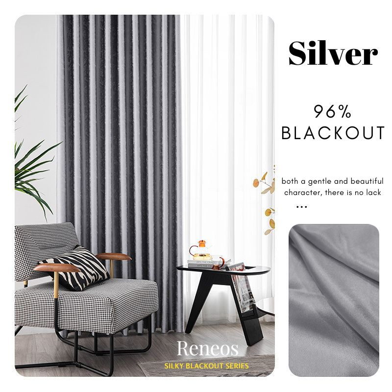 RENEOS 99% Blackout Curtain 270cm Height Langsir 270cm Labuh Langsir ...