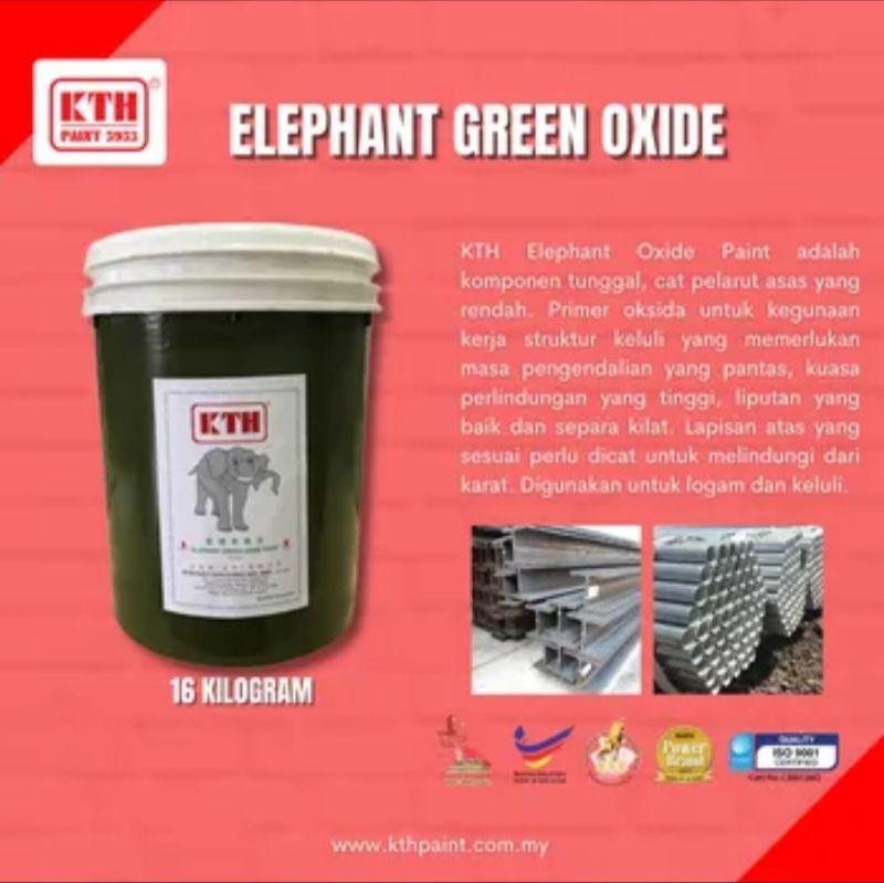 KTH Elephant Brand / EHH Brand Oxide Paint Primer 16Kg / Cat Alas Tahan ...