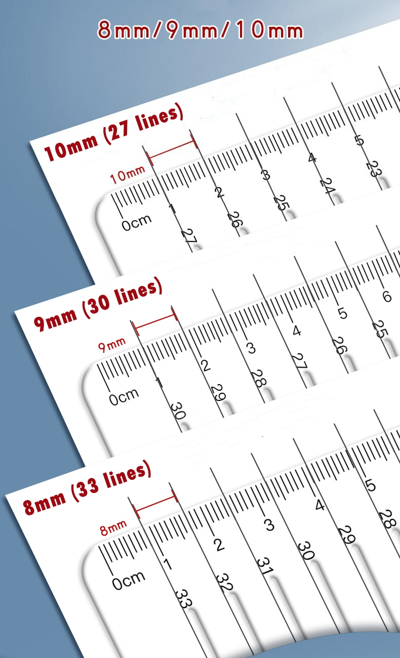 A4 Size Straight Lines Drawing Stencil Ruler 0.8cm / 0.9cm / 1.0cm ...