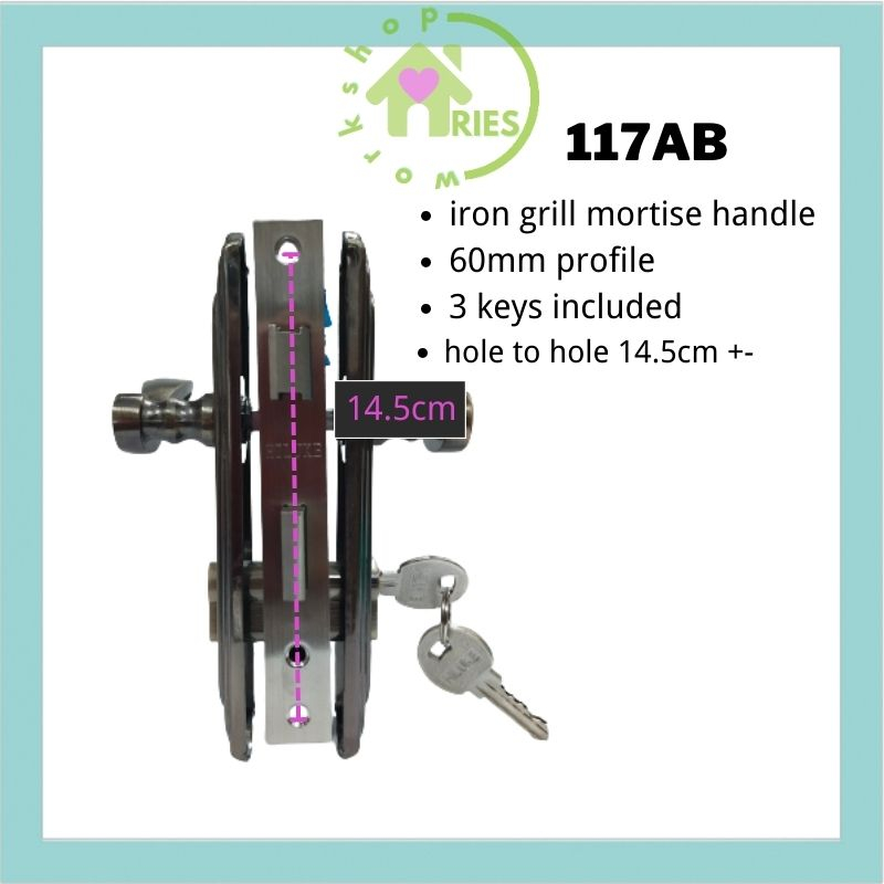 High Quality 117 AB Grille Door Lock / HILUKE Mortise Lock Handle ...