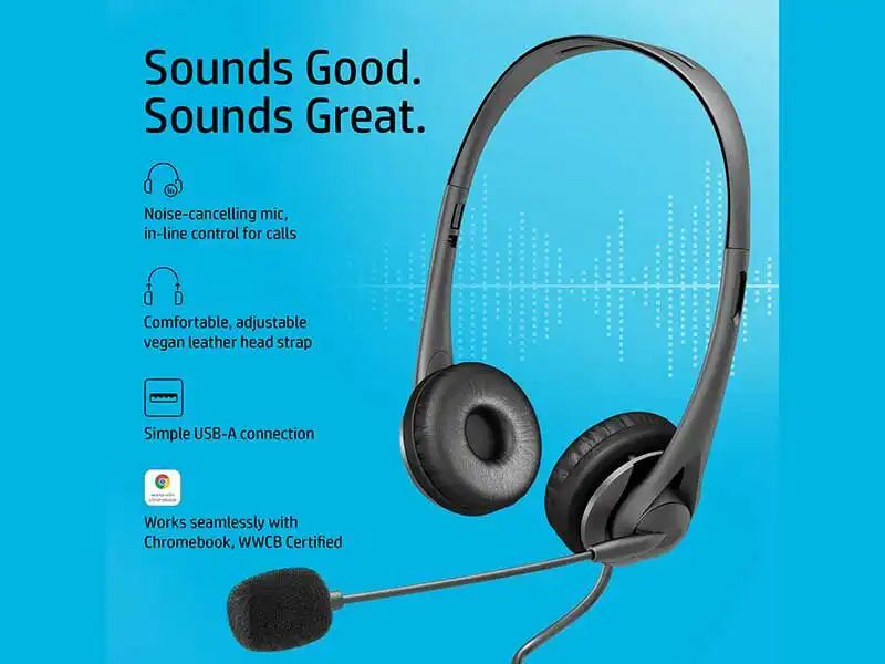 HP G2 Headset Sharp Audio Stereo Sound Stereo Jack (3.5mm or USB ...