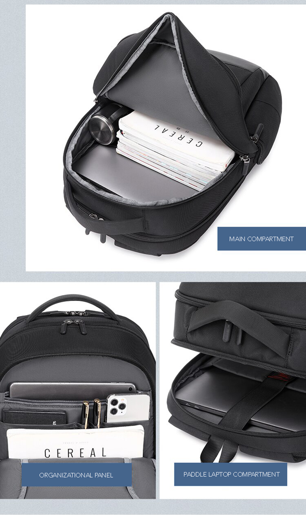 BRUNO CAVALLI Multifunctional Water Repel 17” Professional Business ...