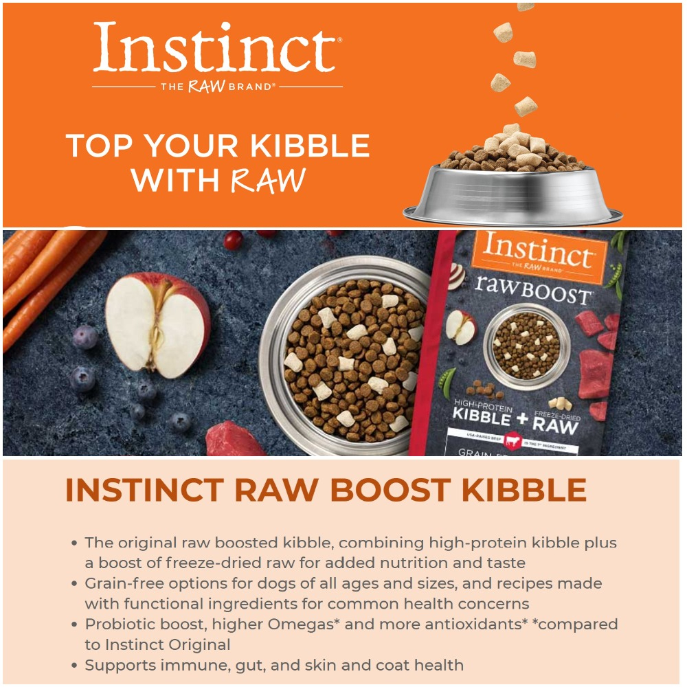 INSTINCT Dog Raw Boost Grain-Free Recipe with Real Chicken All Life ...