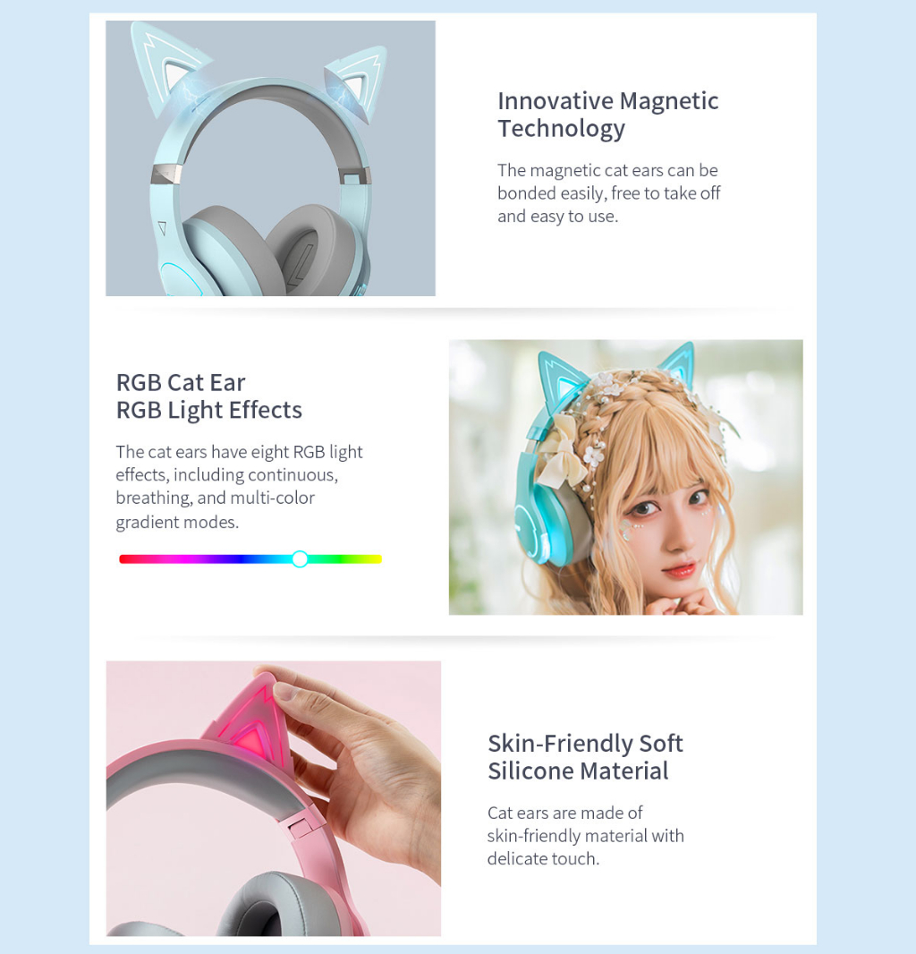 Edifier Hecate G5BT Gaming Headphone - Bluetooth V5.2 | Hi-Res Audio | H+ Sound | Magnetic Cat ...