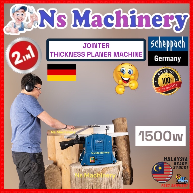 Scheppach Professional 10"254mm Jointer Thickness Planer Woodworking ...