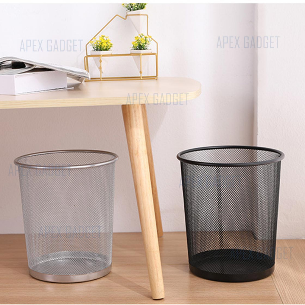 Metal Mesh Dustbin Metal Wire Mesh Waste Rubbish Bin Office Metal ...