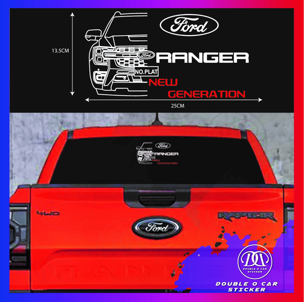 [Ready Stock]Ford Ranger 2022 new generation shape&words sticker ...