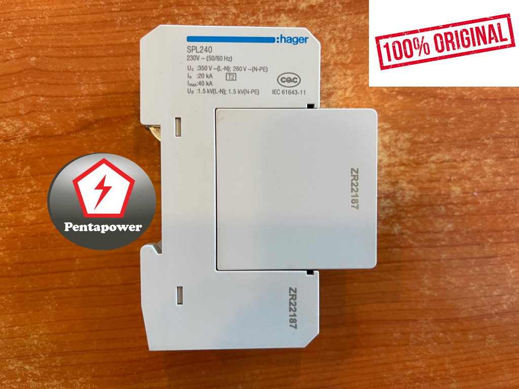 HAGER SPL240 SPD 2P 40KA T2 TNS/TT SURGE ARRESTER PROTECTOR | Shopee Malaysia