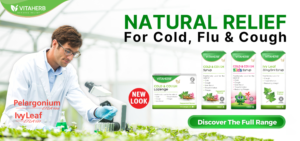 VITAHERB Cold And Cough Lozenges (12's x 2) - Ivy Leaf For Sore Throat ...