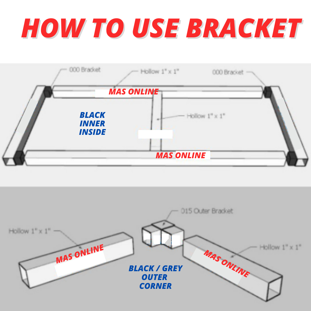 [100pc] MASONLINE Pvc Bracket, Hollow Corner Bracket, Outer & Inner ...