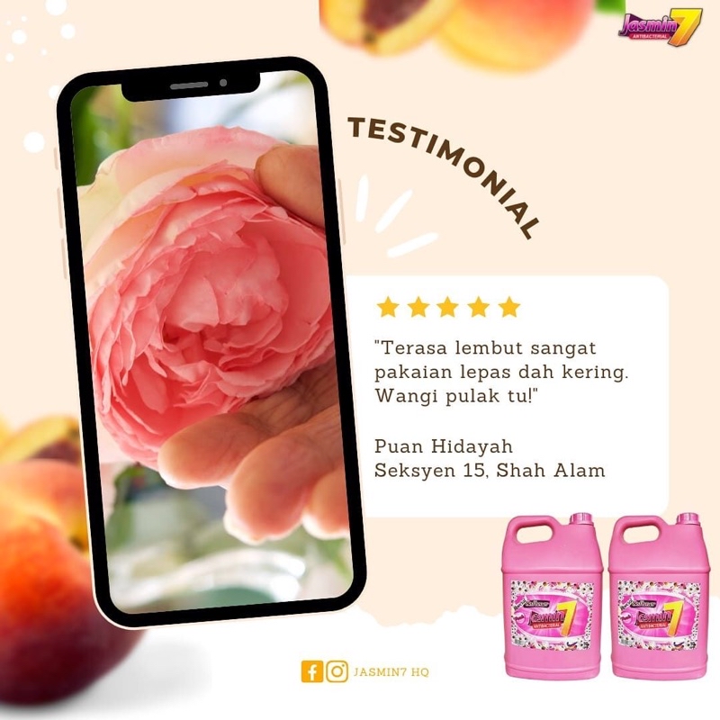 🌸 Jasmin7 Fabric Softener 10L | Shopee Malaysia