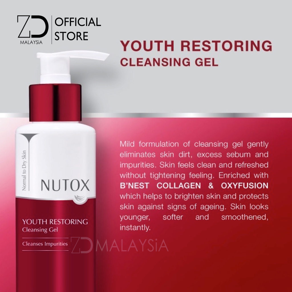 NUTOX YOUTH RESTORING CLEANSING OIL/FOAM/GEL/TONER/LOTION/SERUM ...