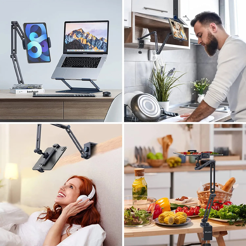 Ulanzi Vijim LS31 Foldable Gooseneck Boom Arm Tablet Holder with 1/4 ...