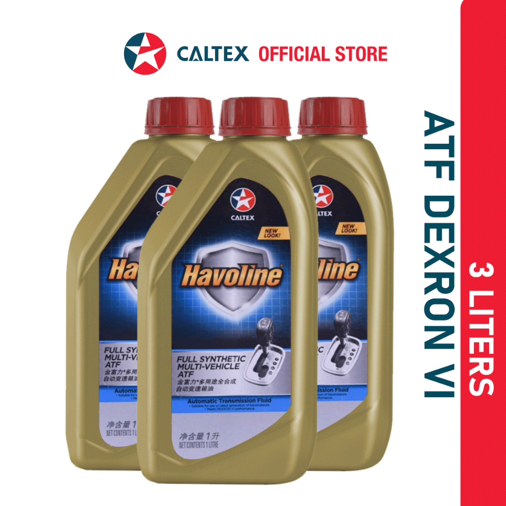 CALTEX Havoline Fully Synthetic Multi-Vehicle ATF Dexron VI (3 X 1 Liter) - Fully Synthetic ...