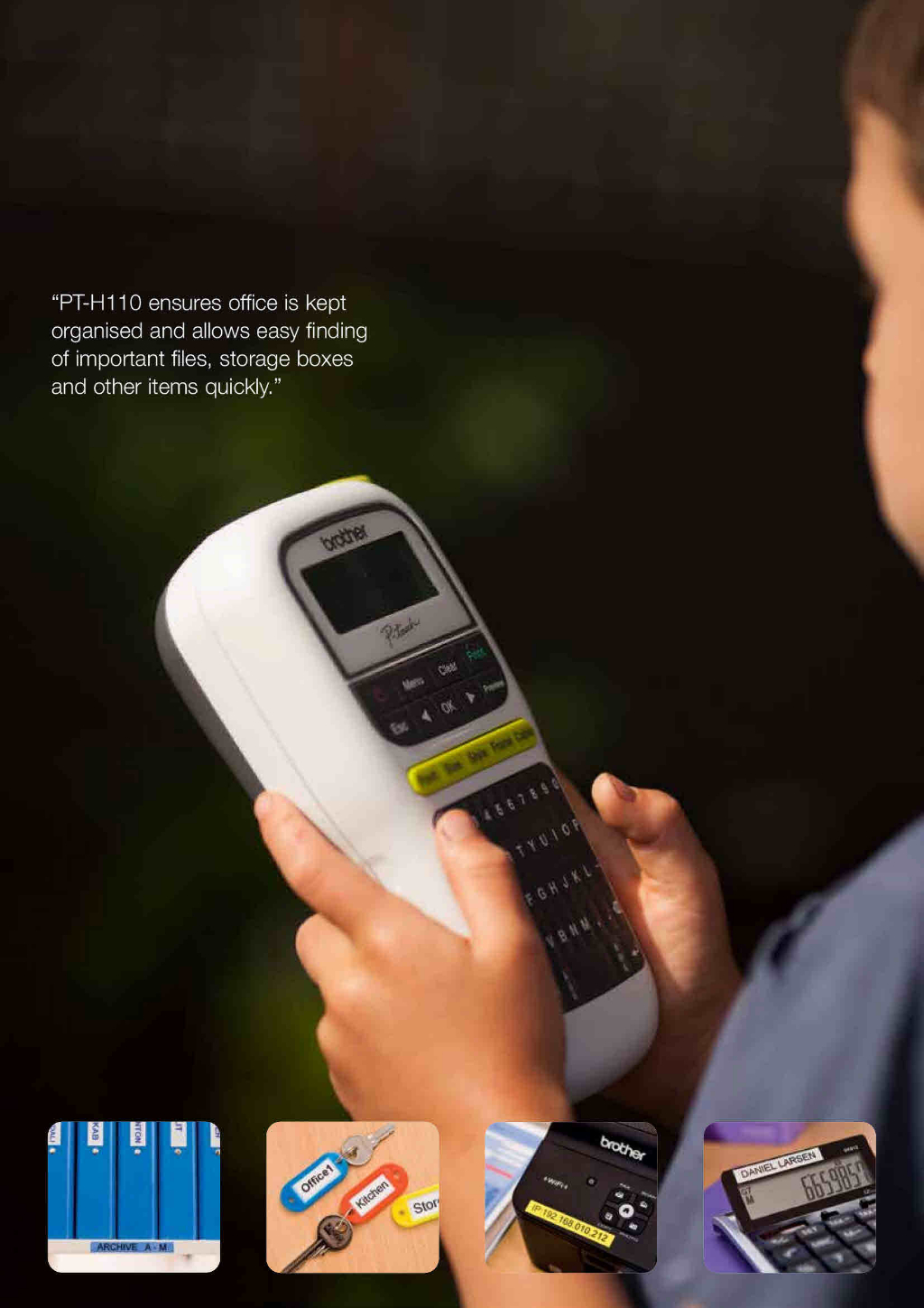 Brother PT-H110 P-Touch Portable Label Maker Handheld Labelling Machine ...