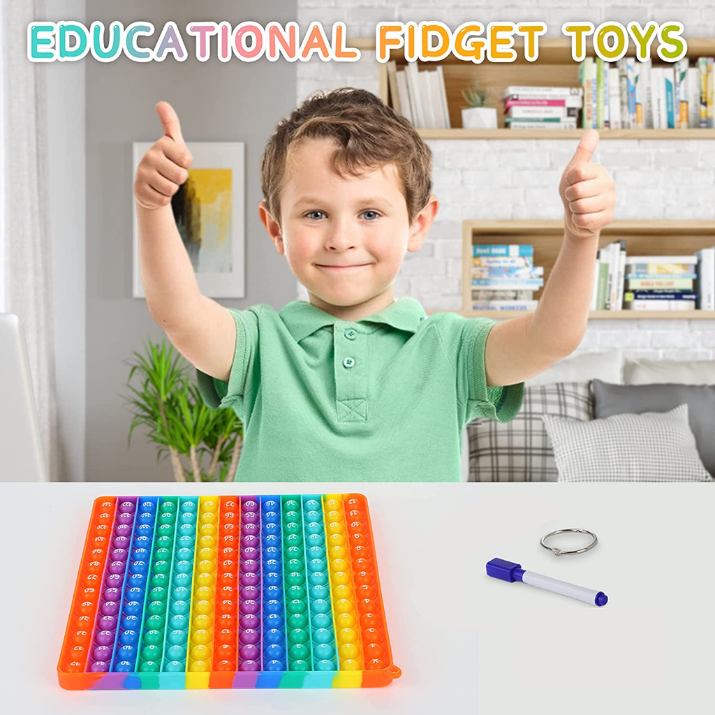PopIt Multiplication Pop Fidget Toys Counting Number Board Stress Gift ...