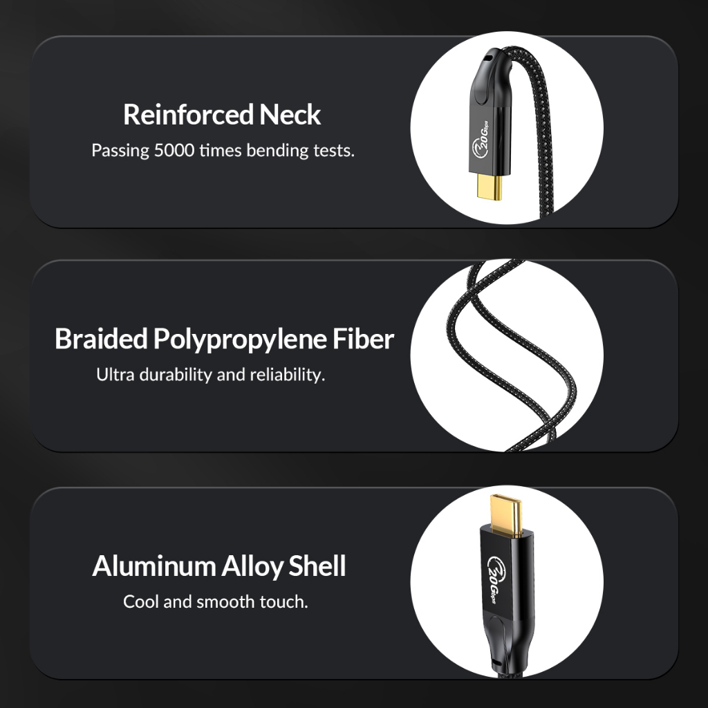 ORICO CY32 Type C USB3.2 Gen2x2 High Speed Extension Cable - 0.5/1M ...