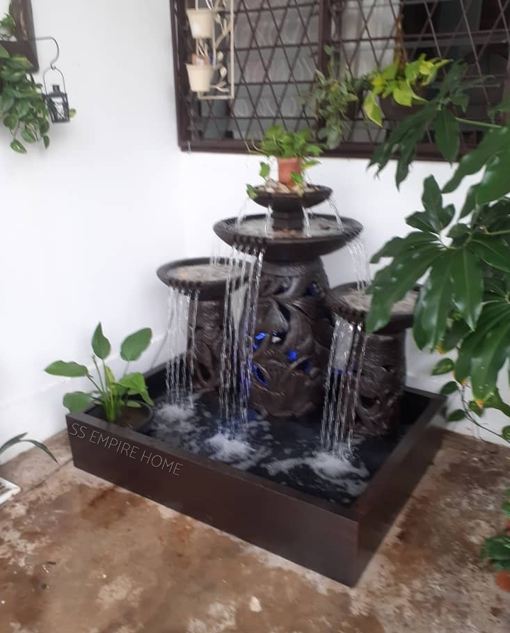 S43 Brown Feng Shui 4x3 / 4x4 Water Pond Fountain Kolam Air Sandstone ...