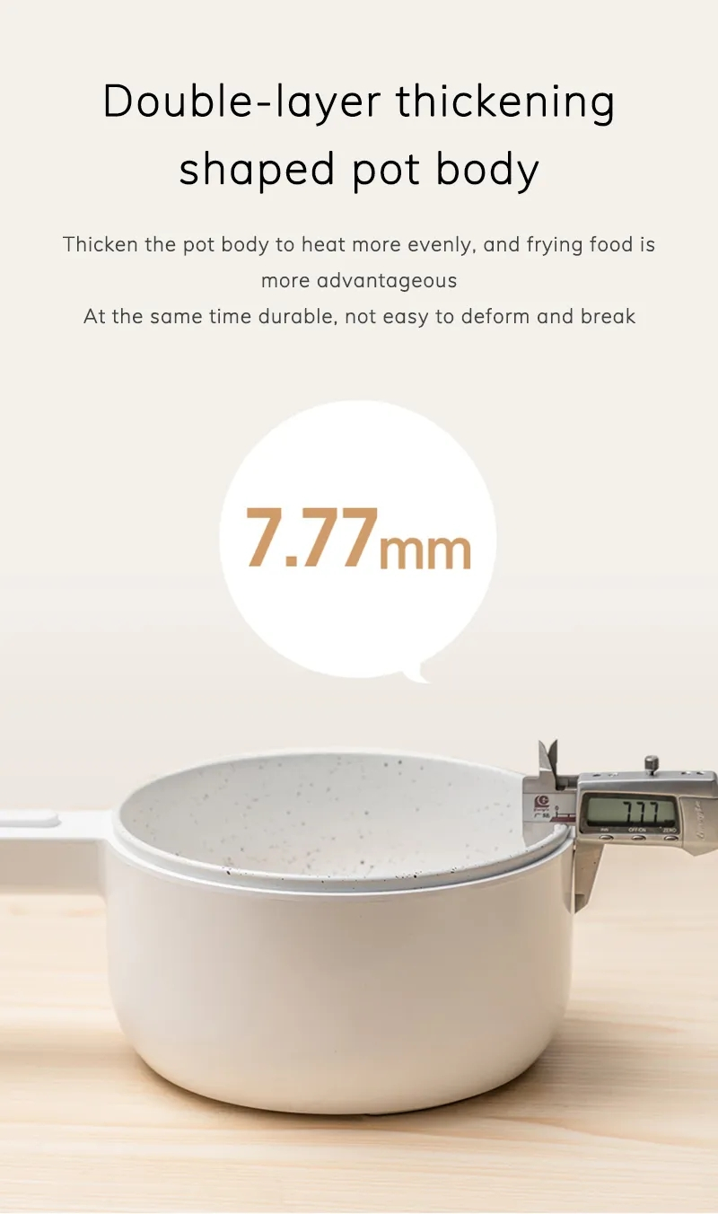 Olayks Multifunctions Electric Cooker 1.5L Capacity Non Stick Ceramic Coating Mini Electric ...