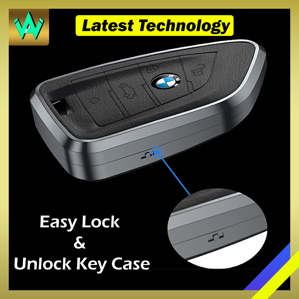 BMW Aluminium Alloy Genuine Leather Car Key Cover 3 5 7 Series X1 X3 X3 ...