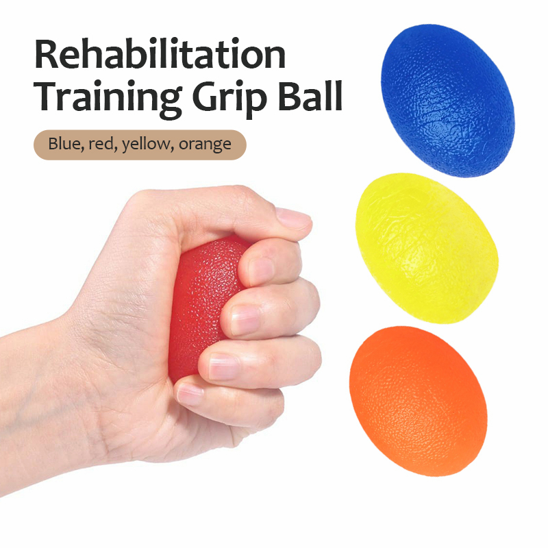 Egg Hand Grip Ball Exercise Therapy Ball Stroke Finger Strength Squeeze ...