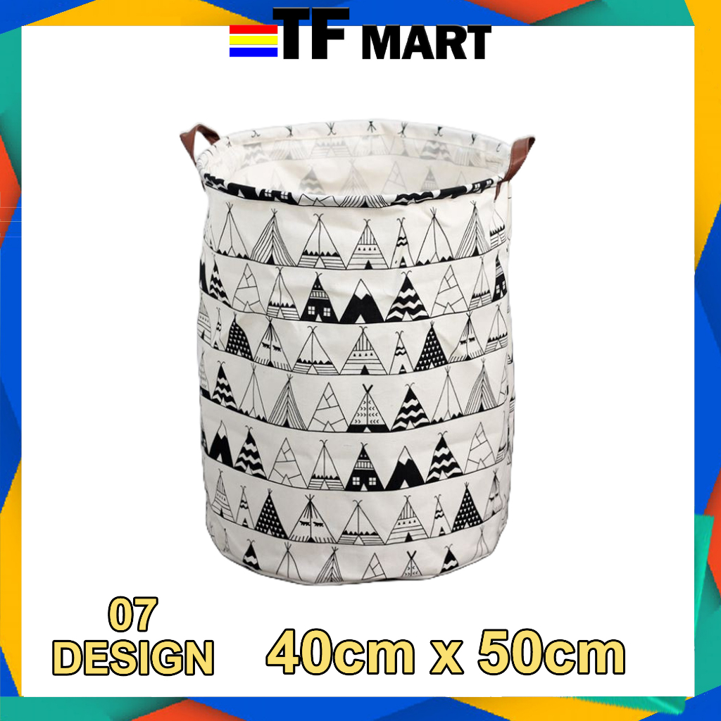 TFMART (BIG SIZE 80L) Laundry Basket Bag Bakul Baju Kain Laundry Dobi ...