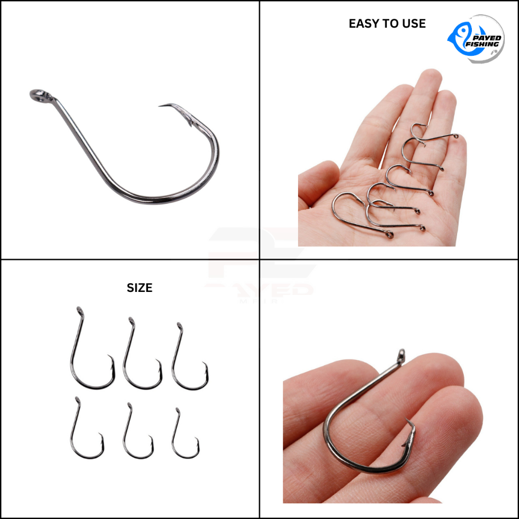 75 PCS Set Matakail Pelbagai Saiz Jenis Circle Hook Fishing Hook Mix ...