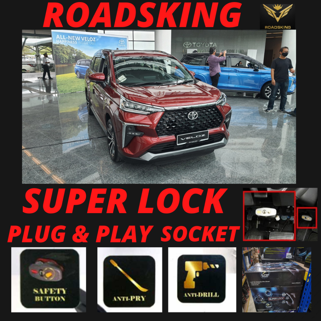 PERODUA ALZA TOYOTA VELOZ 2022 SUPER DOUBLE KEY PEDAL LOCK CAR BRAKE ...