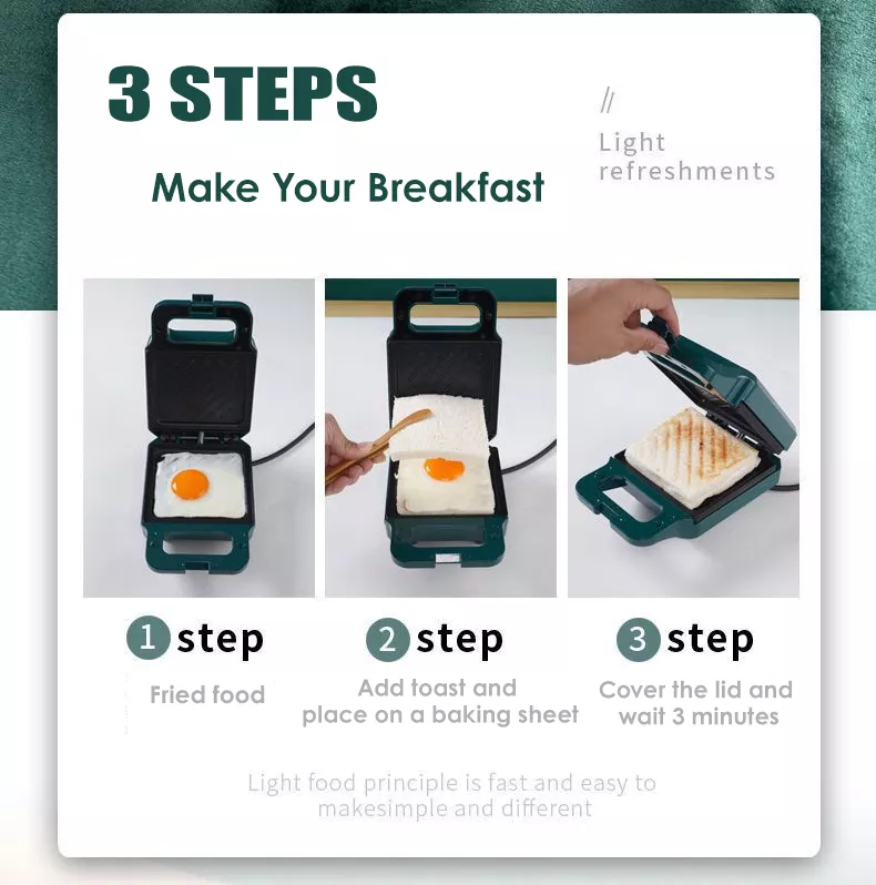 HODEKT Waffles Maker Electric Breakfast Waffle Machine Egg Cake Pan ...