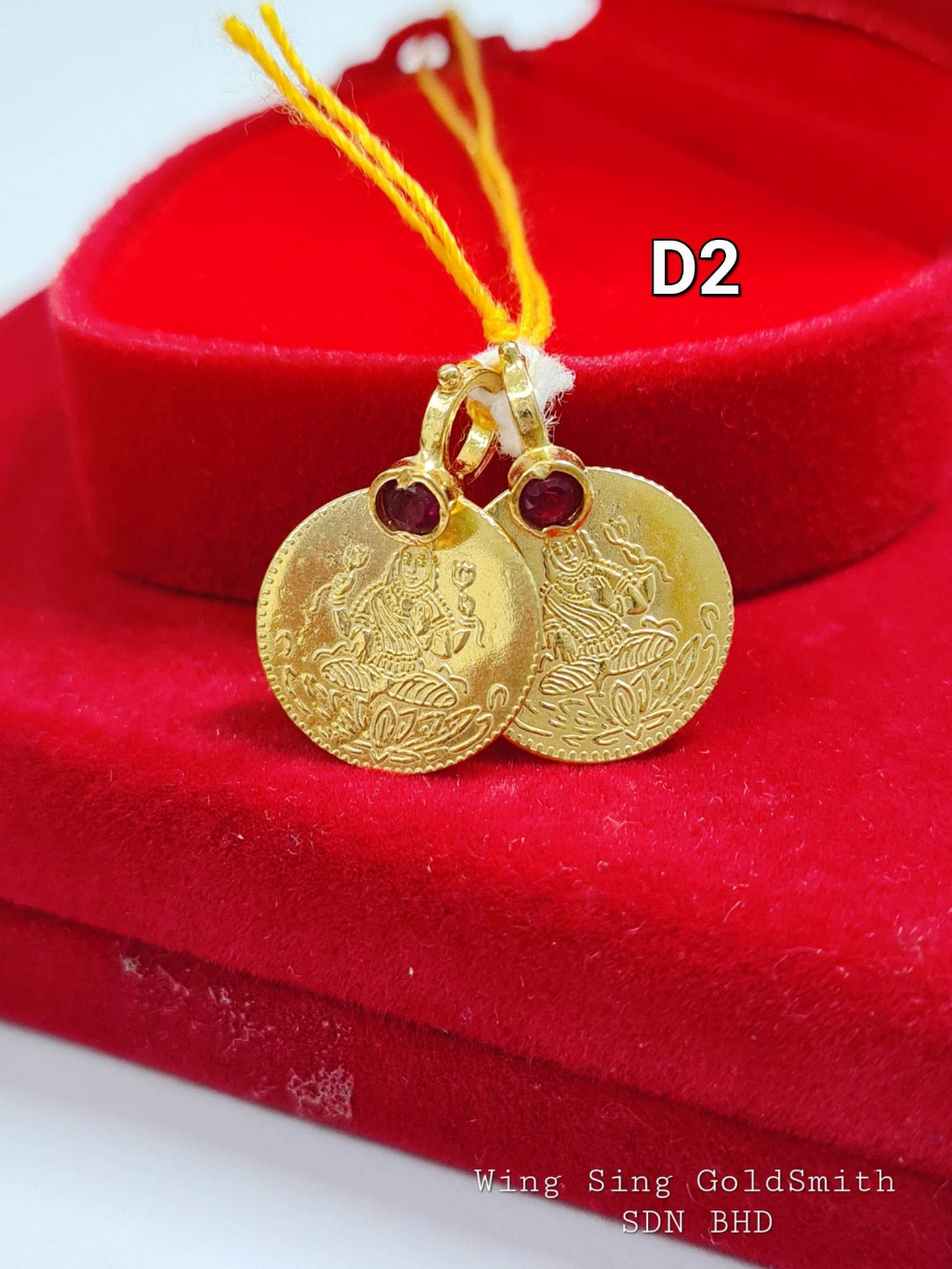 Wing Sing 916 Gold Kaasu Coin GoldJaya Luckshmi Thaali / Kaasu Lakshmi ...