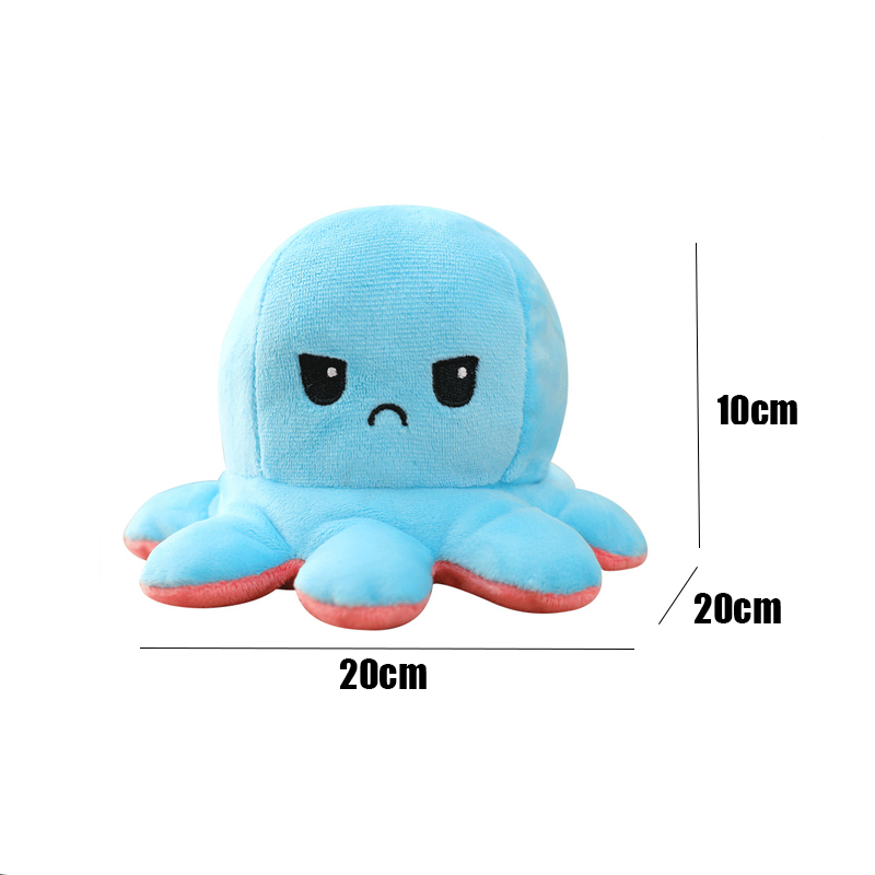 Clearance Reversible Octopus angry octopus plush toy flip doll mainan ...