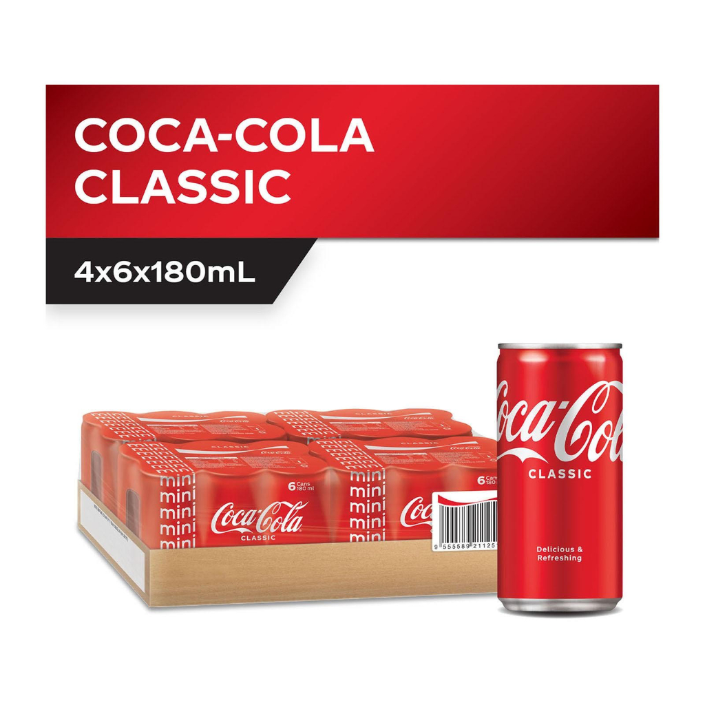 12x【Classic Coca-Cola Mini 180ml#迷你可口可乐】小小罐刚刚好#Limited Edition Mini ...