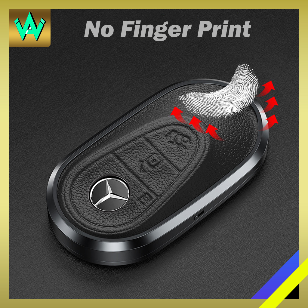 Mercedes Key Cover 2022 Aluminium Alloy Genuine Leather Cow Hide Sarung ...