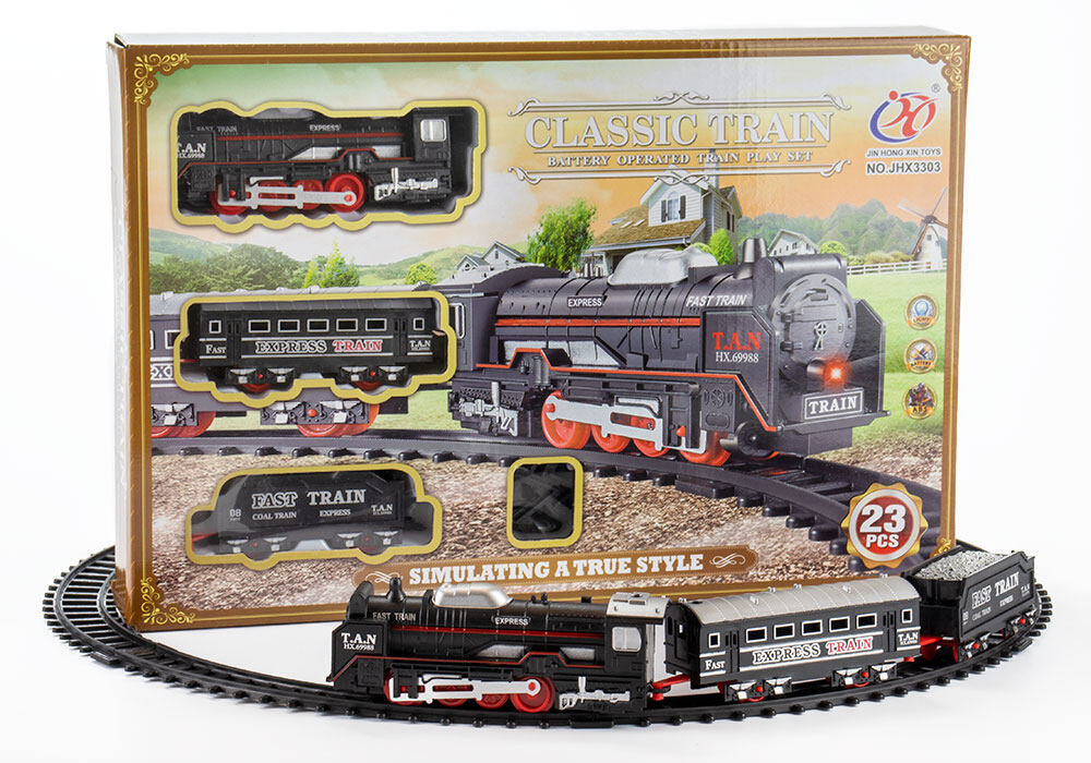 Rail King Electric Classical Train Toy Set Kereta api Train & Railway ...