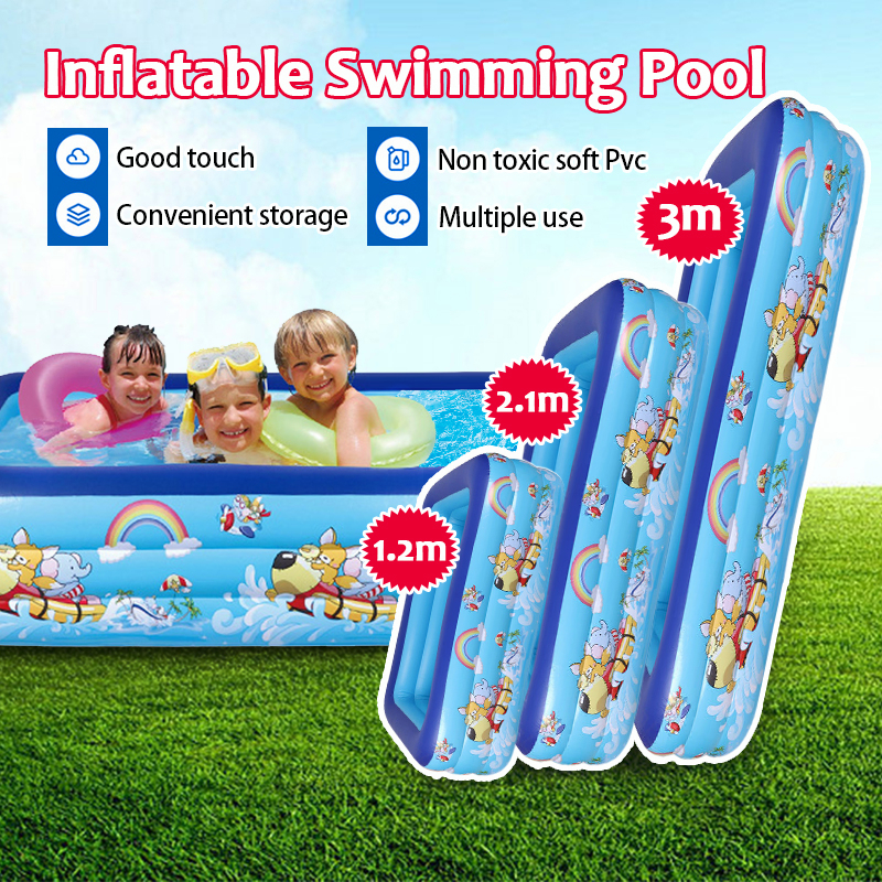 3M/2.1M1.2M 遊泳池充气 Large Size 3 Ring swimming pool outdoor inflatable ...