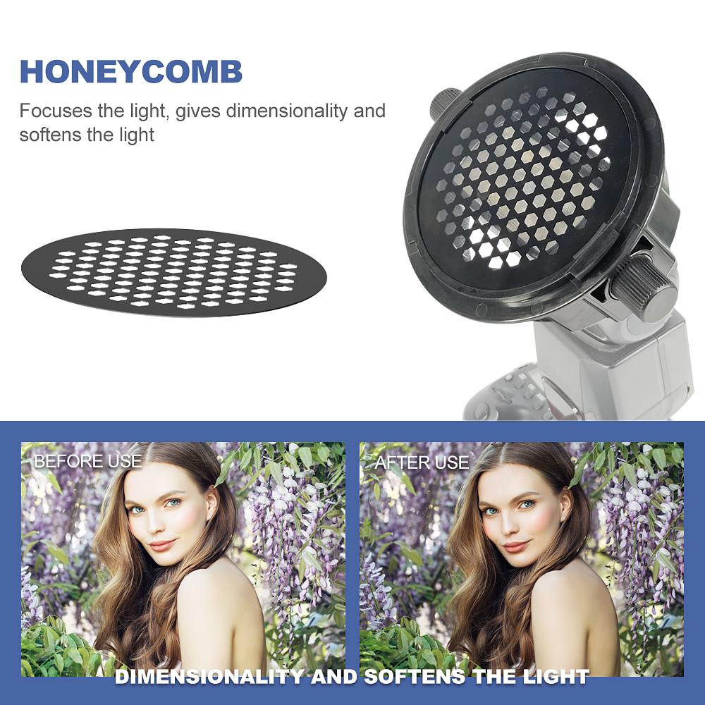GS Professional Quick Release Light Dome Modifier With Honeycomb Grid ...