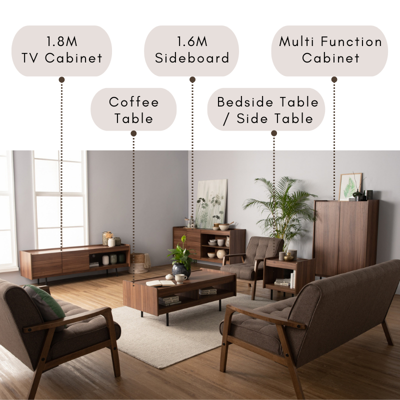 Alora Furniture - DENVER Side Table / Bedside Table / Almari Tepi Katil ...