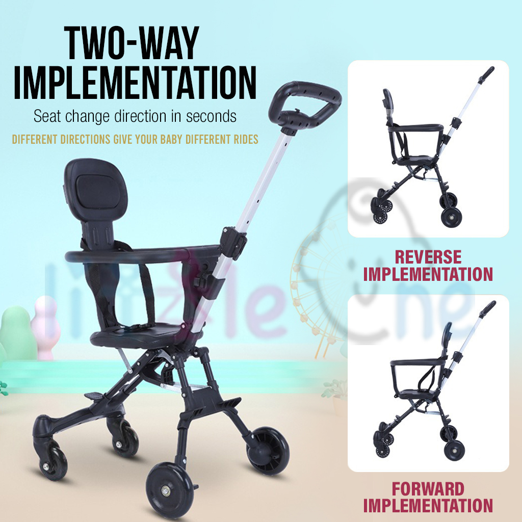 2 Way Magic Stroller (CANOPY TYPE) L1/L2 (WITH BOX) Magic Kids Stroller ...