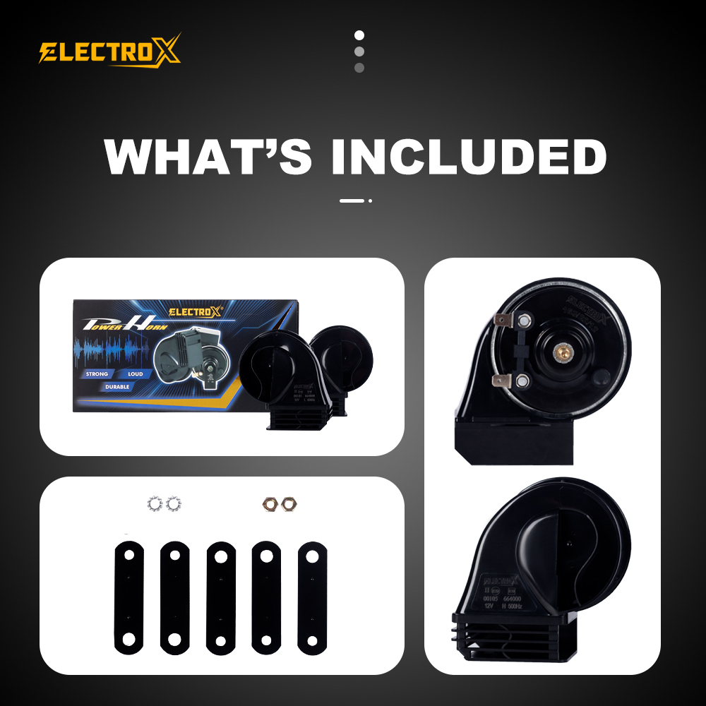 Electrox Power BM Horn Dual Tone Snail Electric Car Horn 12V Loud Harmonic Sound Waterproof Hon ...