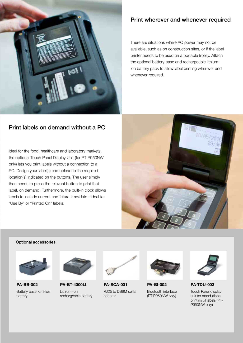 Brother PT-P950NW Labeling Machine Label Printer Wifi / Network ...