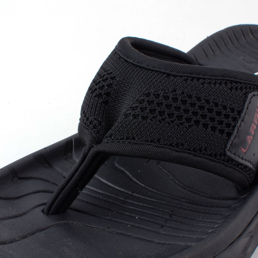 LARRIE Kasut Lelaki BLACK High Wedge Selesa Slippers 592205-YK1SV-1PW ...
