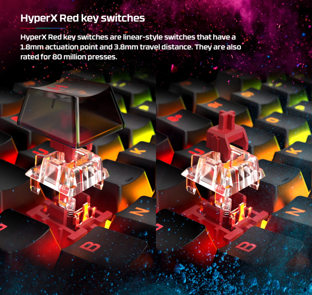 HyperX Alloy Origins Mechanical Wired Gaming Keyboard - Red Switch ...